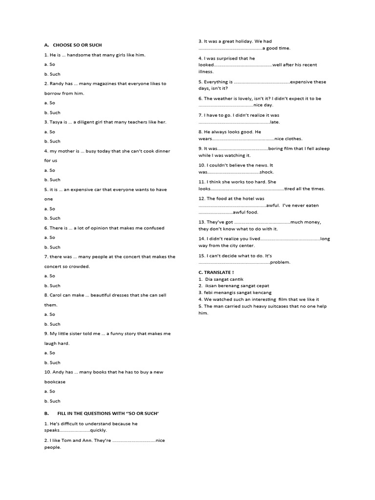 Soal So & Such | PDF | Language Arts & Discipline | Home & Garden
