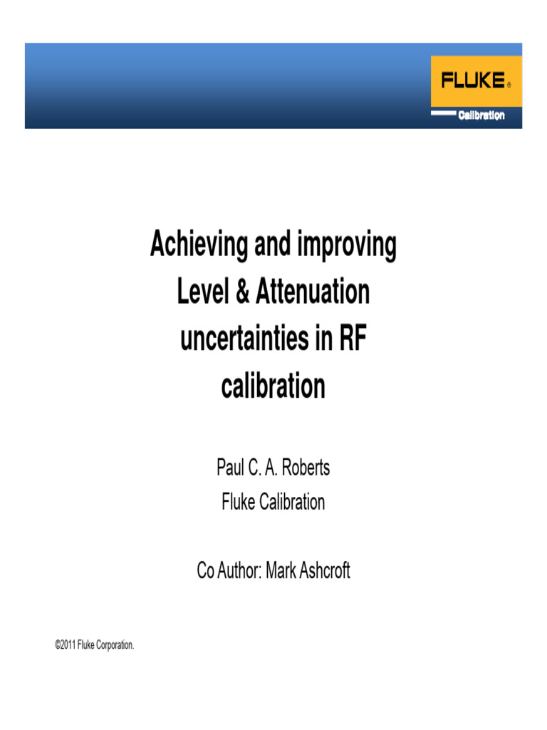 Achieving and Improving Level & Attenuation Uncertainties in RF Calibration | PDF | Calibration ...