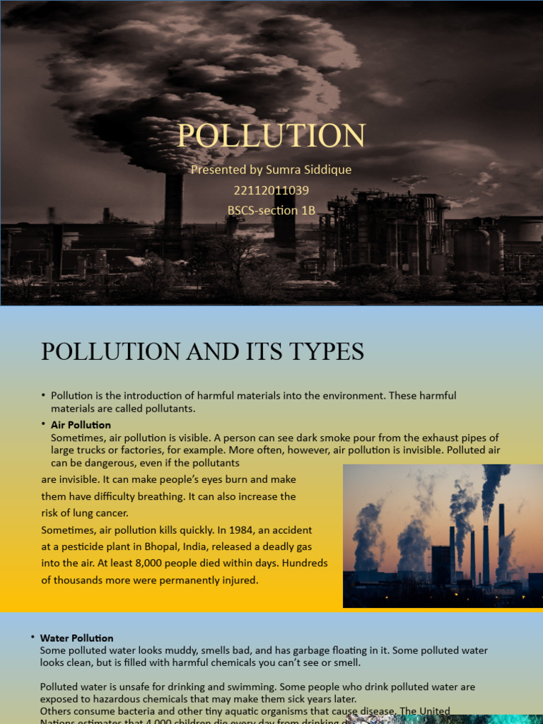 Pollution | PDF | Recycling | Air Pollution