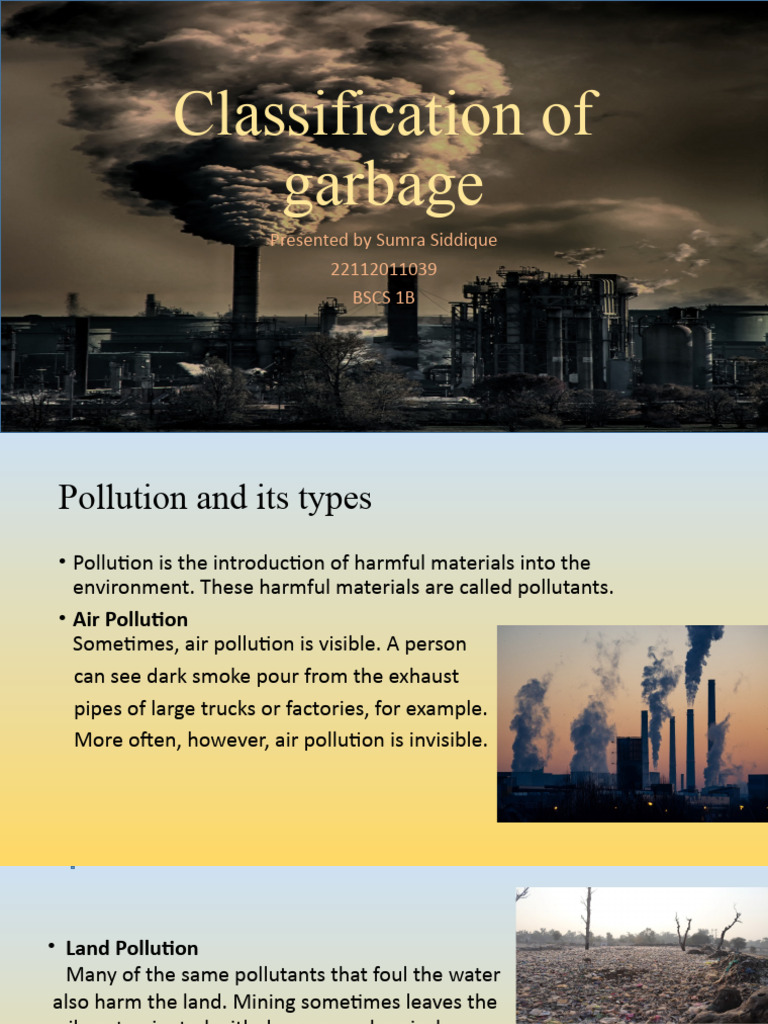 Classification of Garbage | PDF