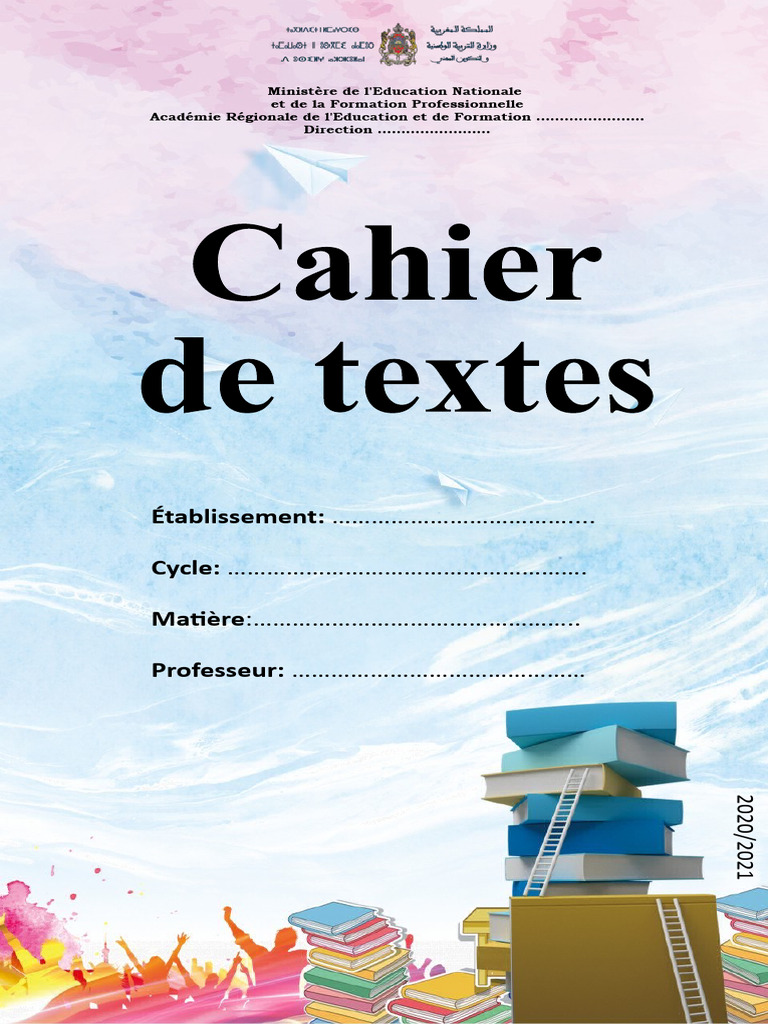 Cahier de Textes Page de Garde 2 | PDF | Évolution de carrière