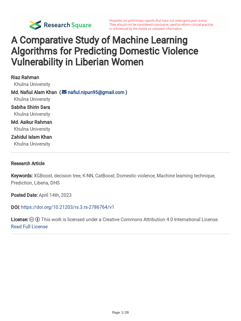 A Comparative Study of Machine Learning Algorithms For Predicting ...