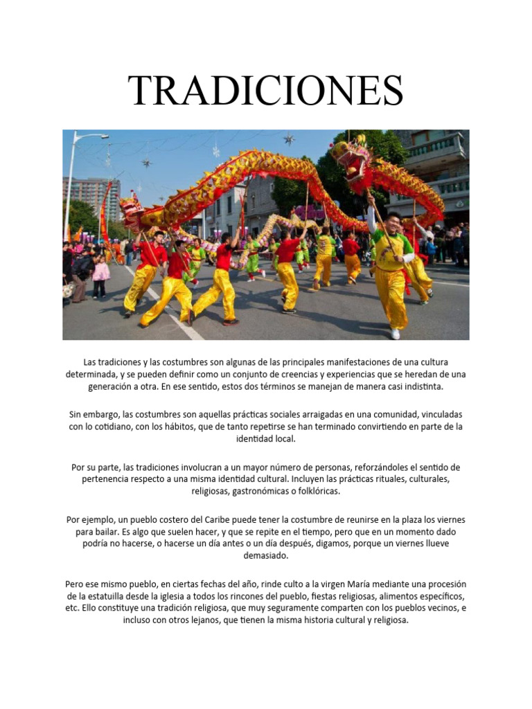 TRADICIONES | PDF | Ciencias sociales