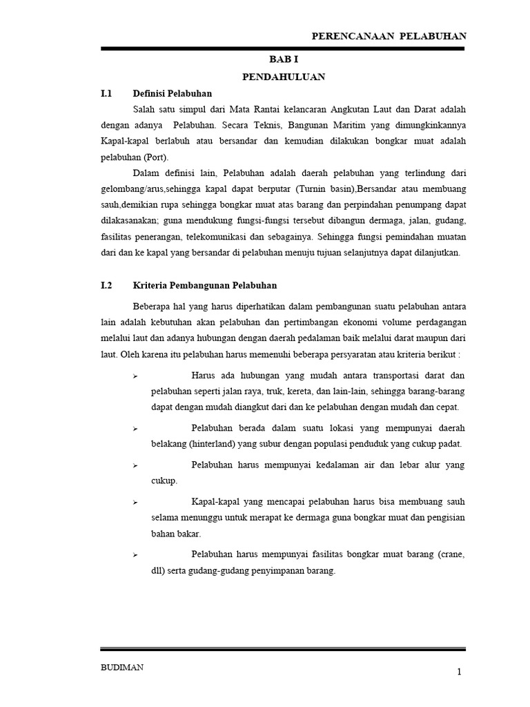 Perencanaan dan Desain Pelabuhan | PDF