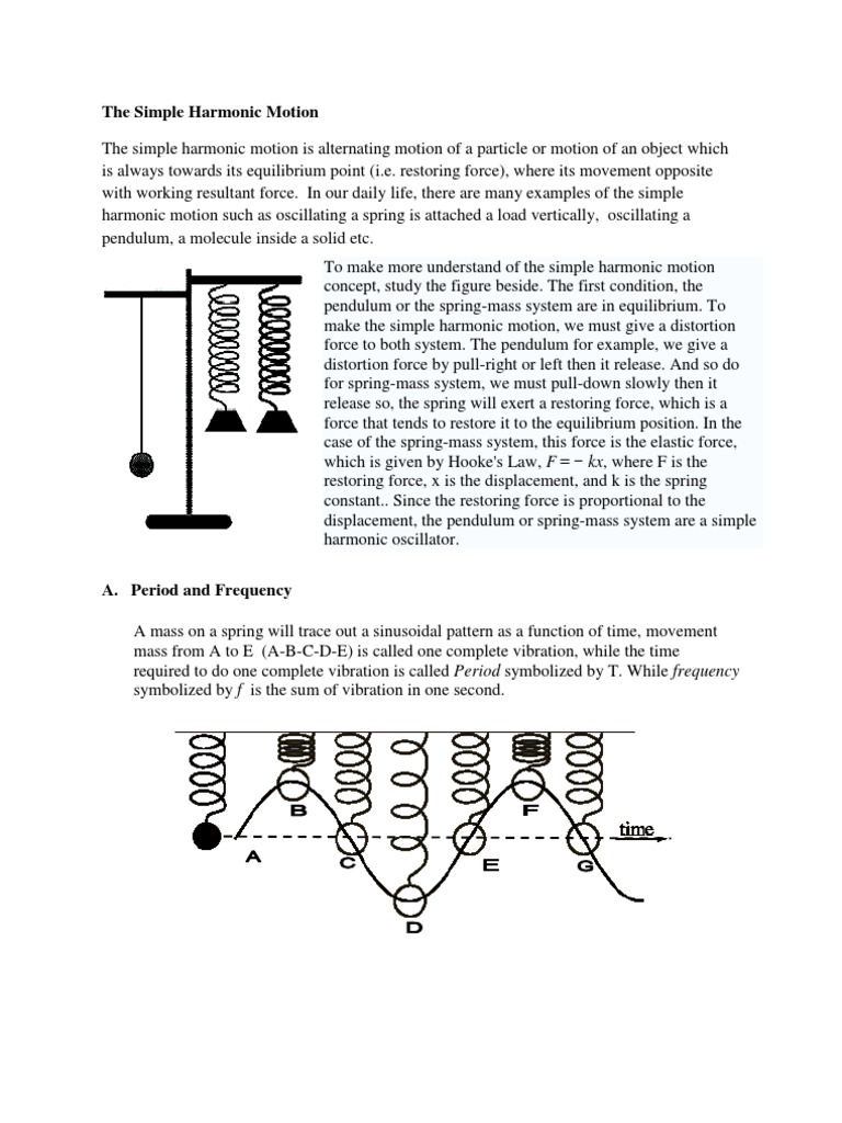 Understanding Simple Harmonic Motion | PDF | Classical Mechanics | Nature