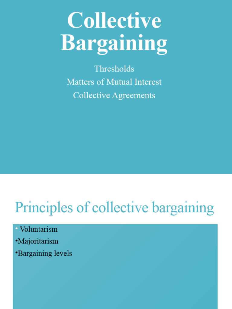 Organisational Rights Collective Bargaining | PDF | Strike Action ...