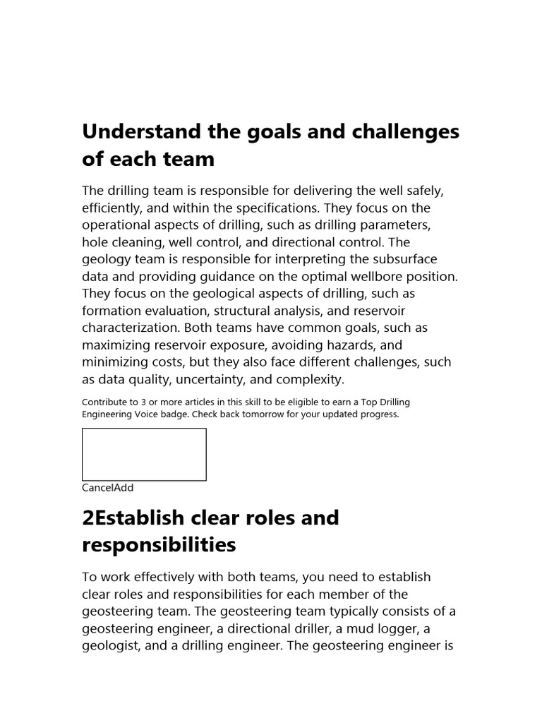 Geosteering Team Collaboration Guide | PDF