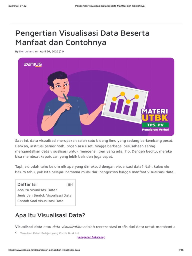 Pengertian Visualisasi Data Beserta Manfaat Dan Contohnya | PDF ...
