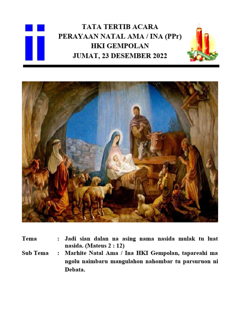 Tata Tertib Acara Perayaan Natal Ama Ina Hki Gempolan1 | PDF | Ilmu Sosial | Agama & Spiritualitas