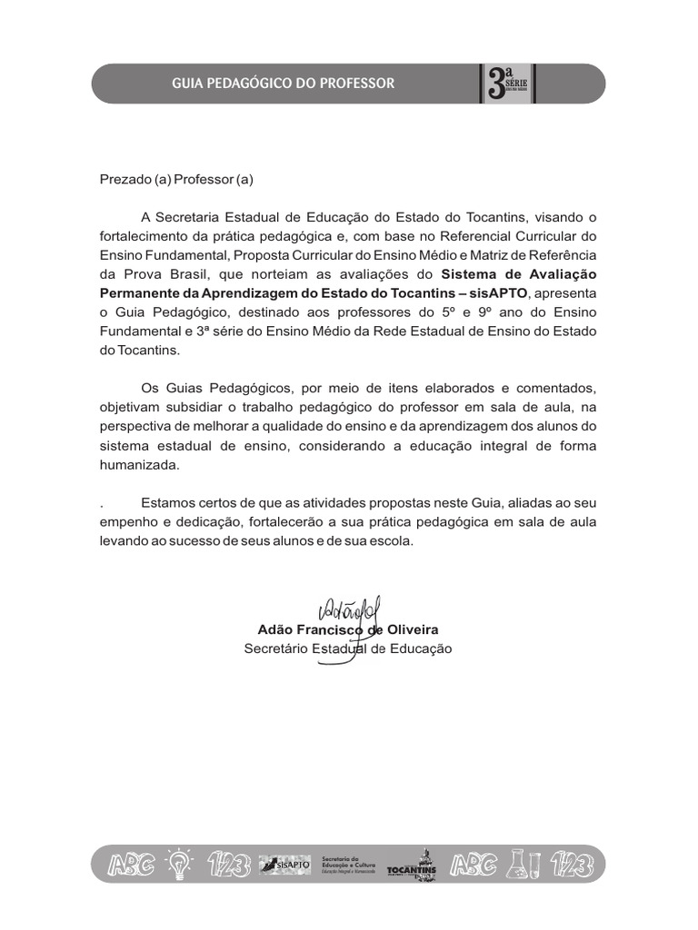 Biologia Guia Pedag Gico 3 S Rie 1 | PDF | Célula (Biologia) | Gene