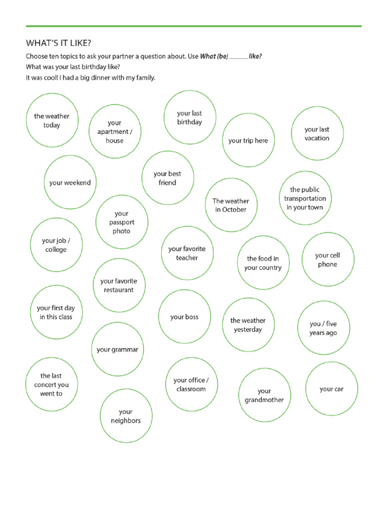 BUS 2.0 Level 2 Lesson Plan 12 Handout 1 | PDF