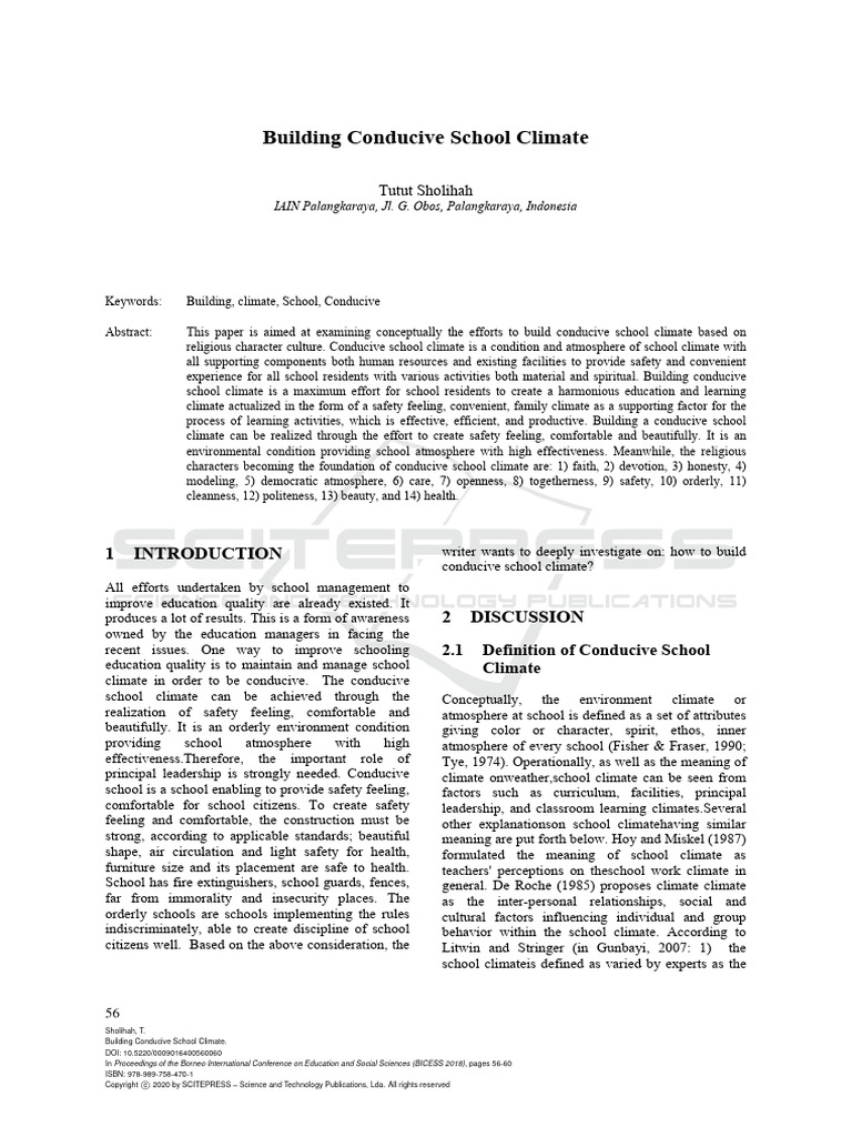 Conducive School Environment | PDF