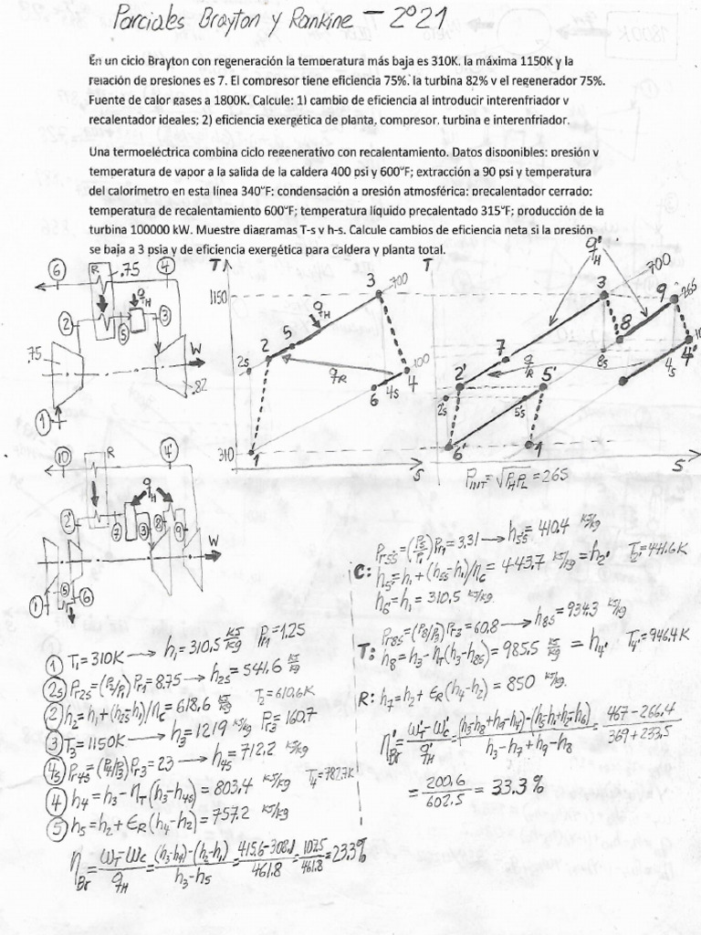 Parciales Brayton Rankine 2o21 | PDF