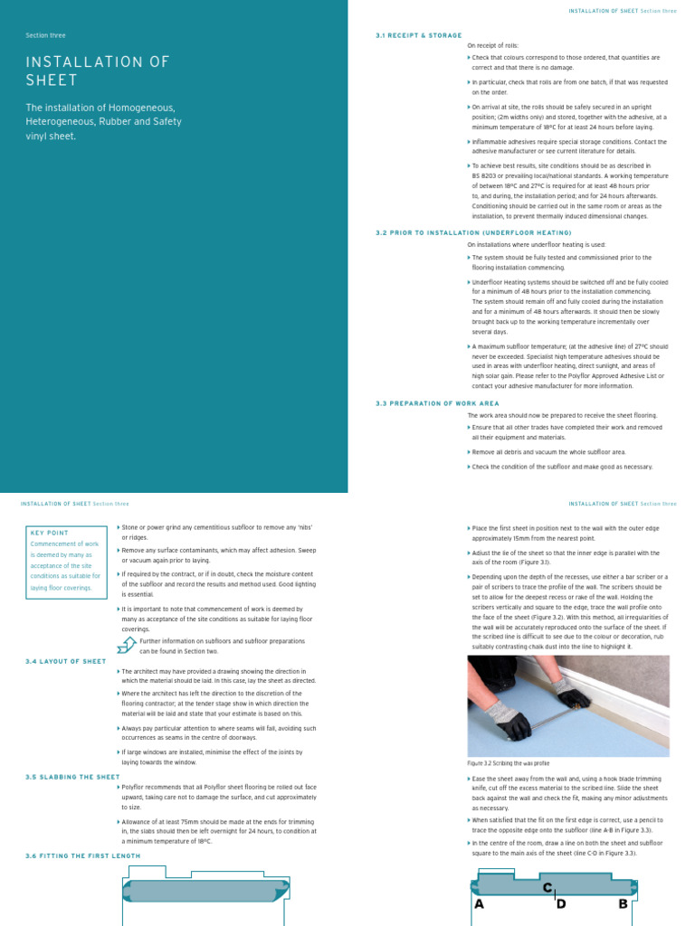Vinyl Sheet Flooring Installation Guide | PDF | Adhesive | Flooring