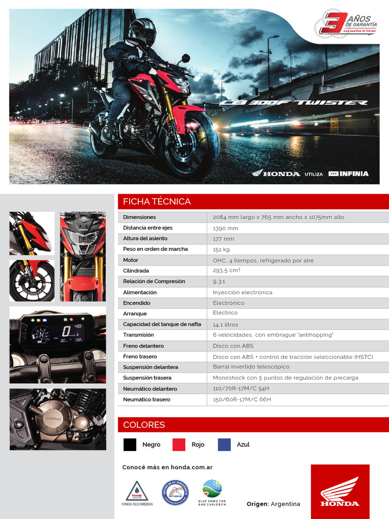 54 0ficha Tecnica cb300f Twister | PDF