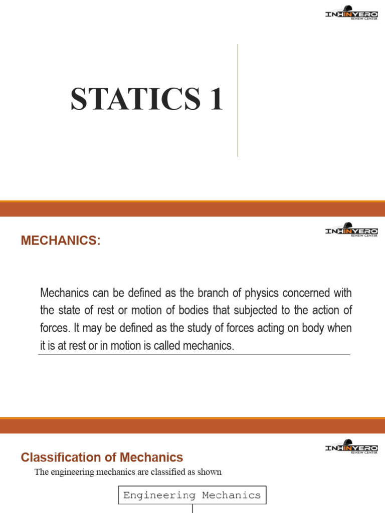 Statics 1 | Download Free PDF | Mechanics | Force