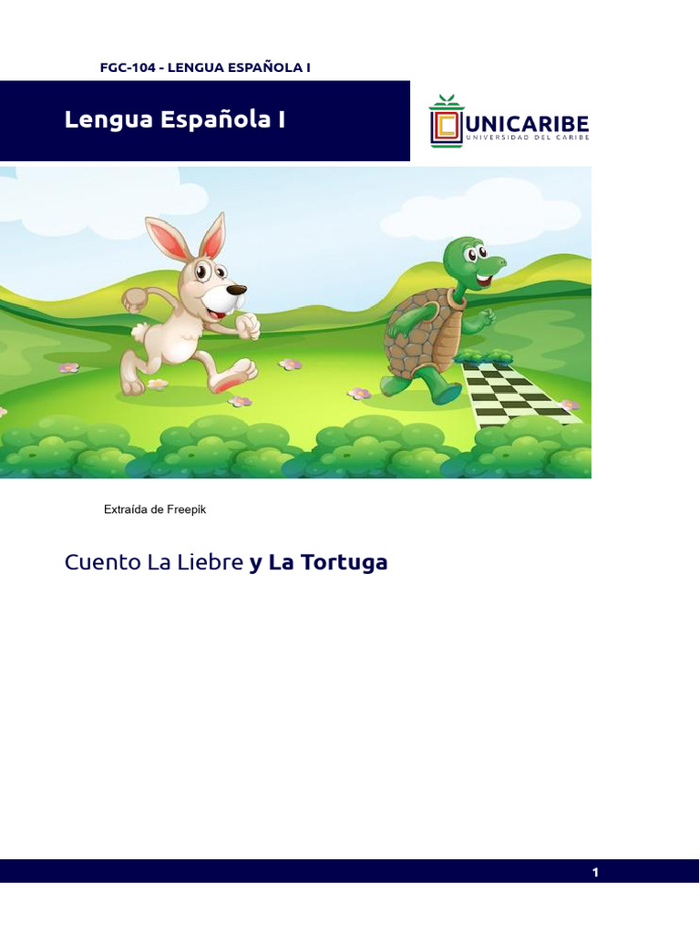 Fábula: La Liebre y la Tortuga | PDF | Libros para adolescentes