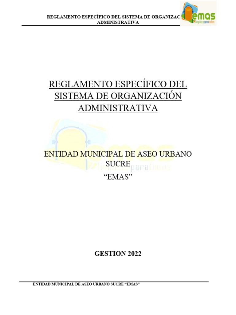 Reglamento Soa Emas 2022 Aprobado | PDF | Gestión de recursos humanos ...