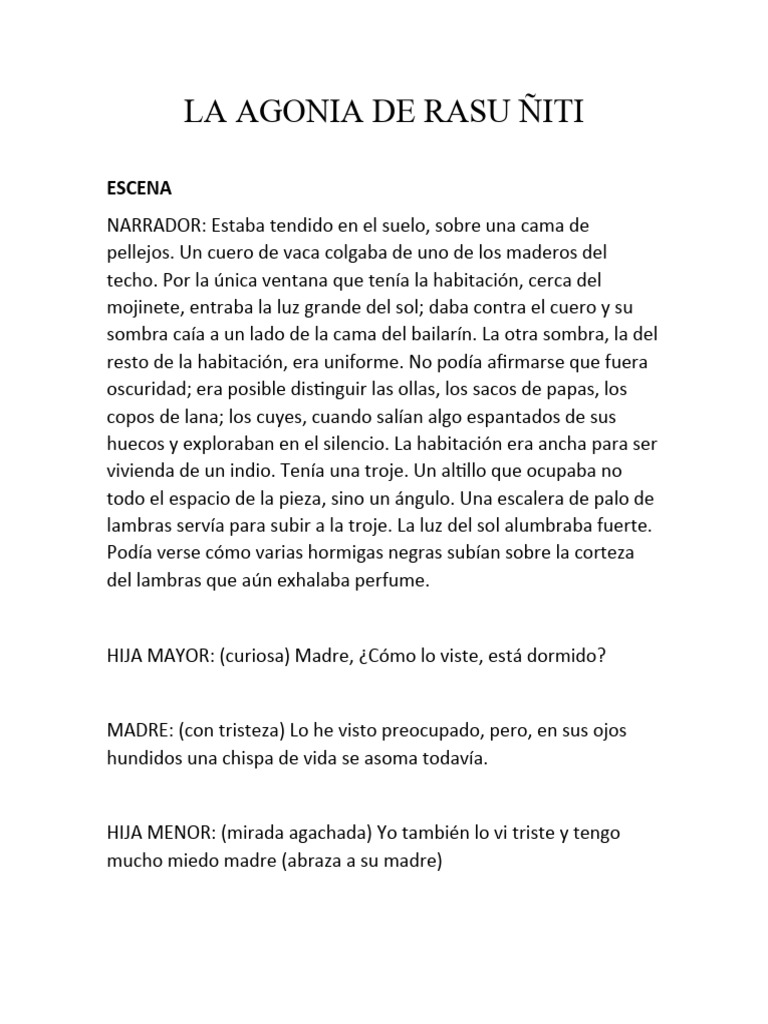 La Agonia de Rasu Ñiti | PDF
