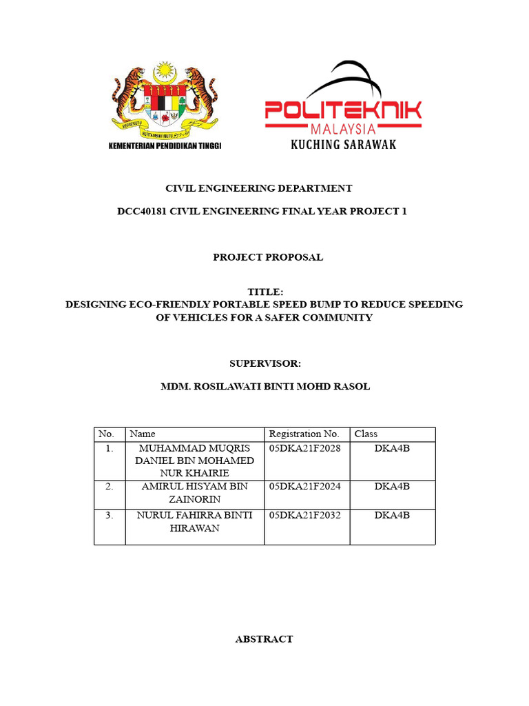 Proposal Muq | PDF | Road Traffic Safety | Traffic Collision