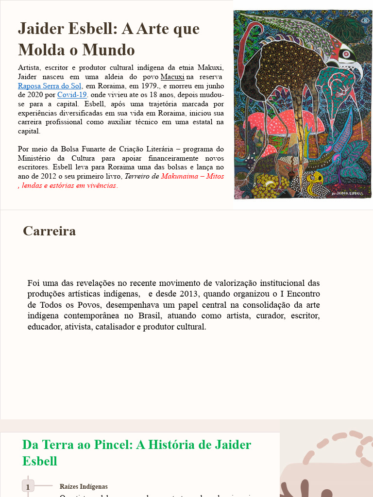 Jaider Esbell A Arte Que Molda o Mundo | PDF | Arte