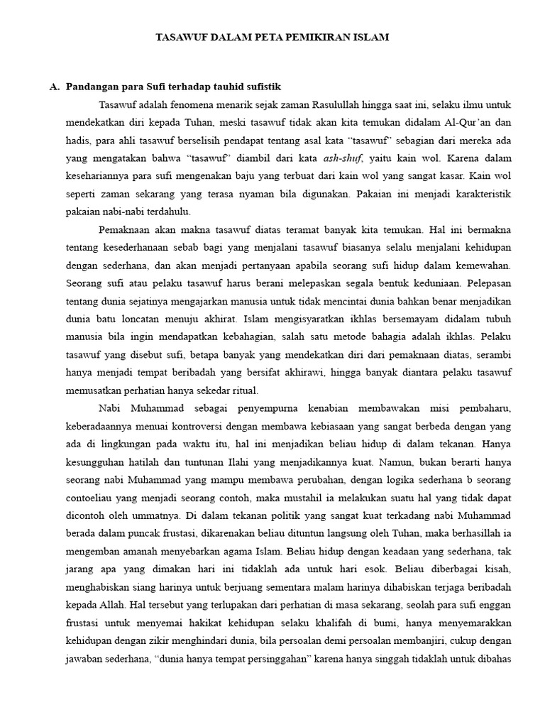 4 Tasawuf Dalam Peta Pemikiran Islam | PDF