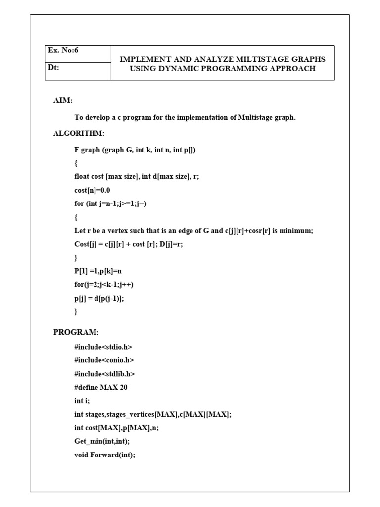 DAA Lab Ex 6 - 8 PDF | PDF | Computational Problems | Mathematical Analysis DAA Lab Ex 6 - 8 PDF | PDF | Computational Problems | Mathematical Analysis