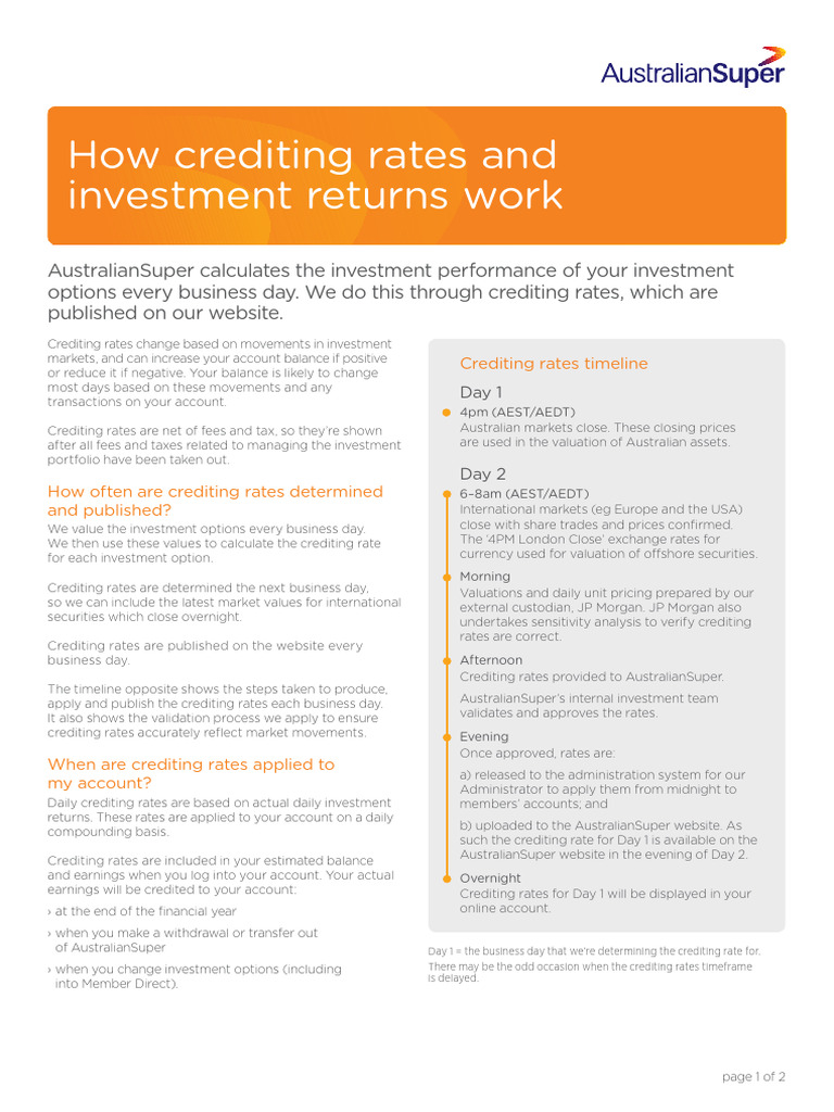 How Crediting Rates and Investment Returns Work | PDF