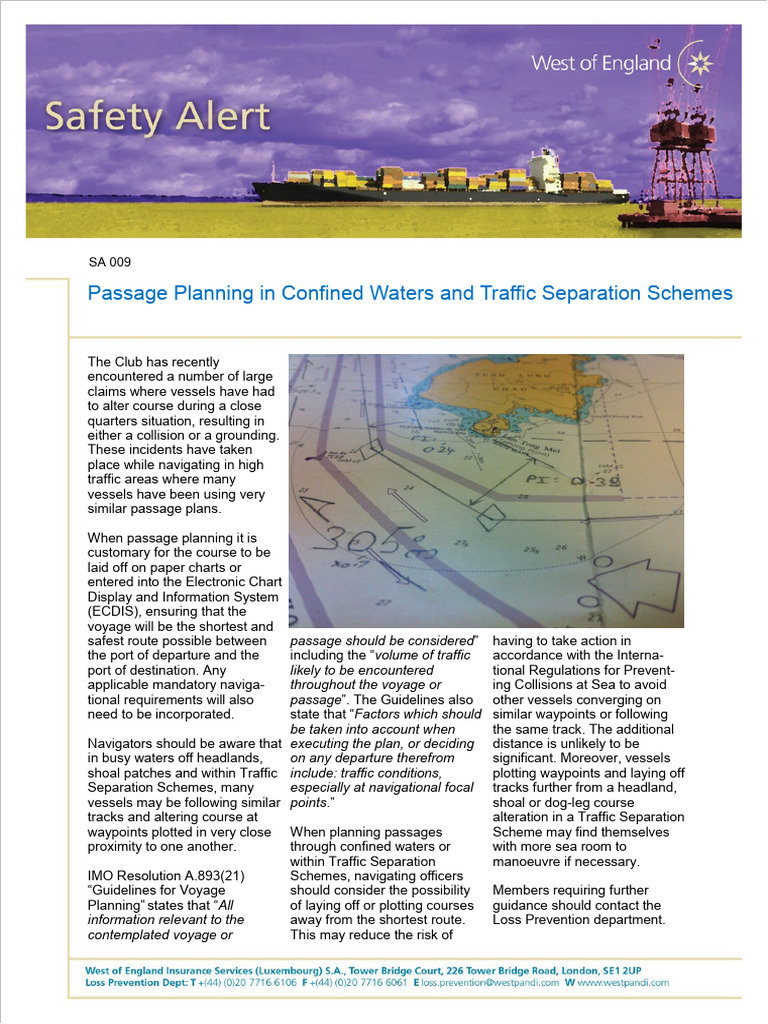Passage Planning in Confined Waters and Traffic Separation Schemes ...