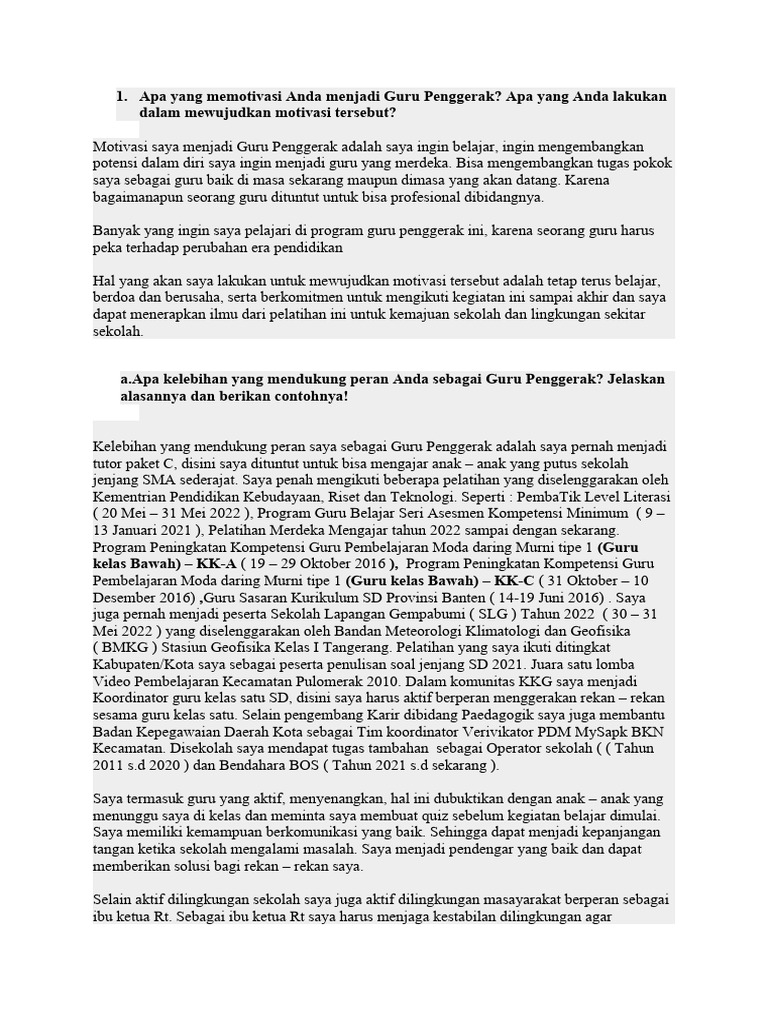 Thank U Bu Arum CGP | PDF