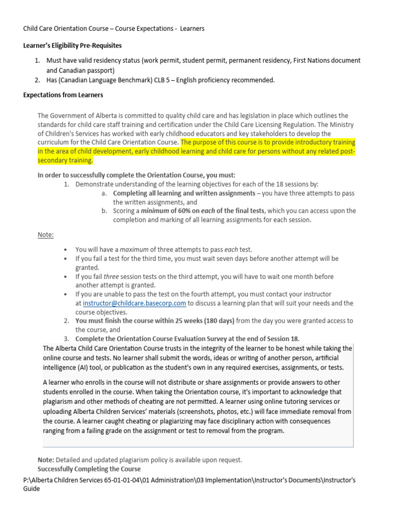Course Expectations - Learners V2 (57508) | PDF | Plagiarism | Rubric (Academic)