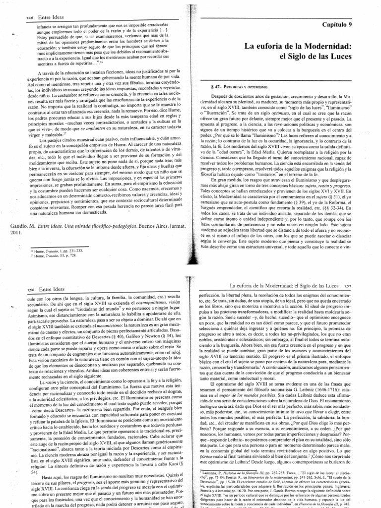 Texto 9. Gaudio M. Entre Ideas. Cap. 9. El Siglo de Las Luces | PDF | Era de iluminacion ...