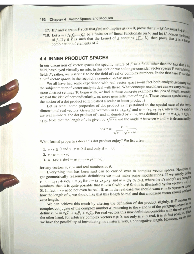 Inner Product Space | PDF