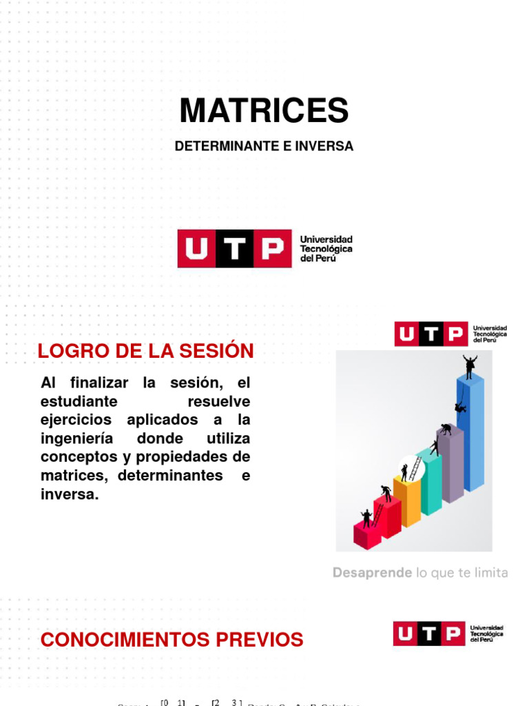 S05 S2 Determinantes Y Matriz Inversa Pdf Determinante Matriz