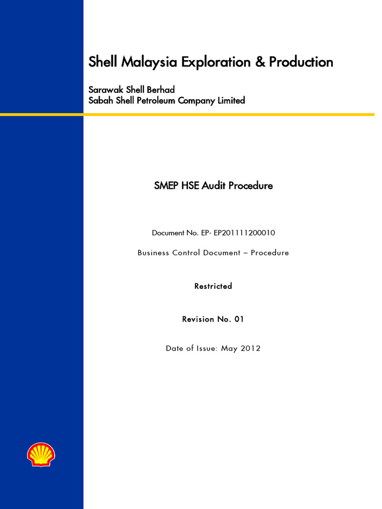SMEP HSE Audit Procedure | PDF | Audit | Auditor's Report