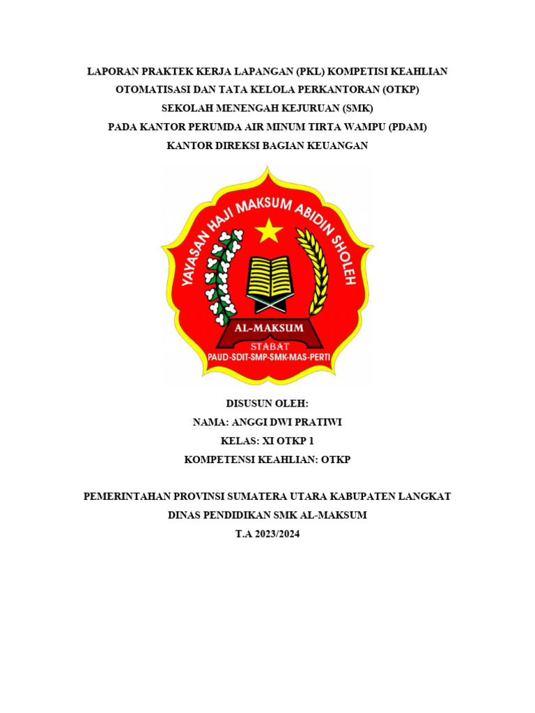 Laporan ANGGI DWI PRATIWI | PDF | Bisnis