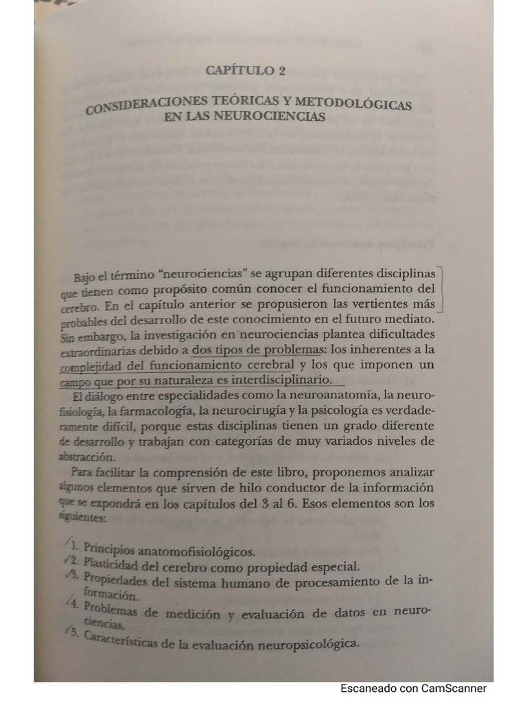 Alvarez G Trápaga O Principios de Neurociencias para Psicólogos Cap 2 | PDF