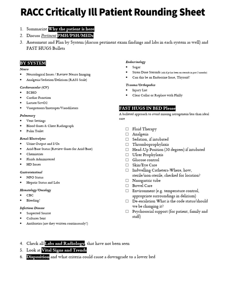 Rounding in The RACC Page 2 | PDF | Causes Of Death | Health Care