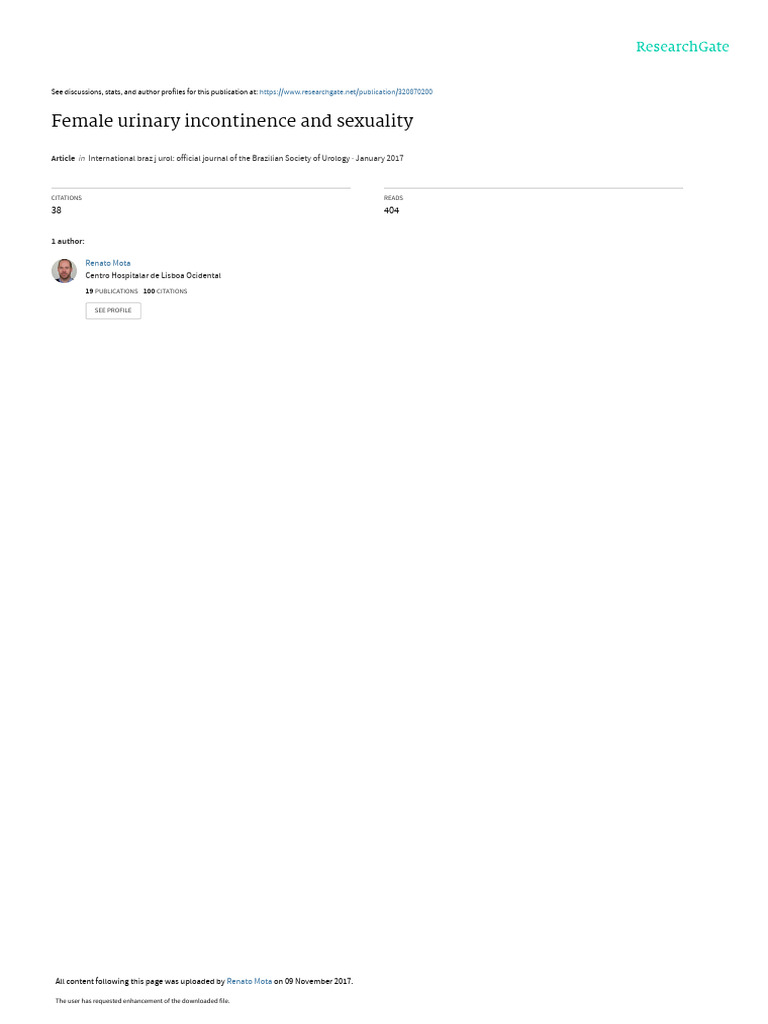 Female Incontinence Prevalence | PDF | Urinary Incontinence | Clinical ...