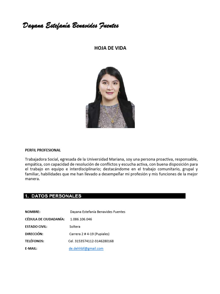 Hoja de Vida TS PDF | PDF | Salud y bienestar