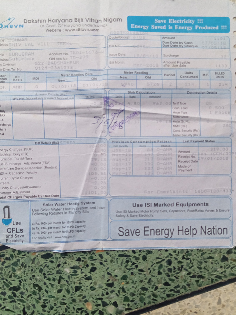 electricity bill | PDF