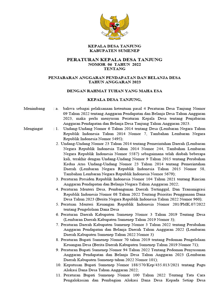 Perkades Tentang Penjabaran | PDF