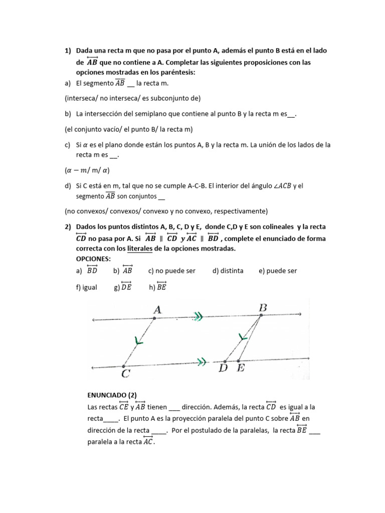 Geometria Deber Semana 4 - 2023 B | PDF | Conjunto convexo | Línea (geometría)