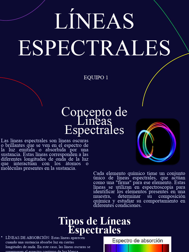 Lineas Espectrales | Descargar gratis PDF | Espectroscopia | Línea ...