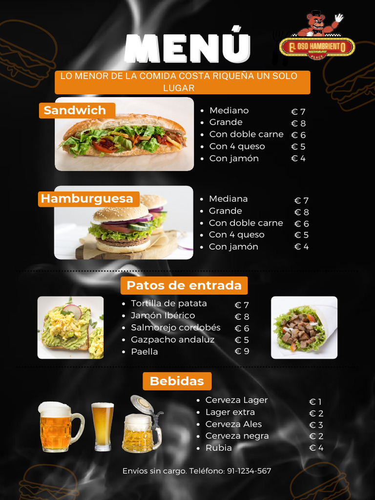 menu restaurante saludable naranja | PDF