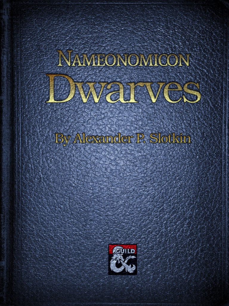 7097484333-Nameonomicon Dwarves | PDF | Wizards Of The Coast | Dungeons & Dragons