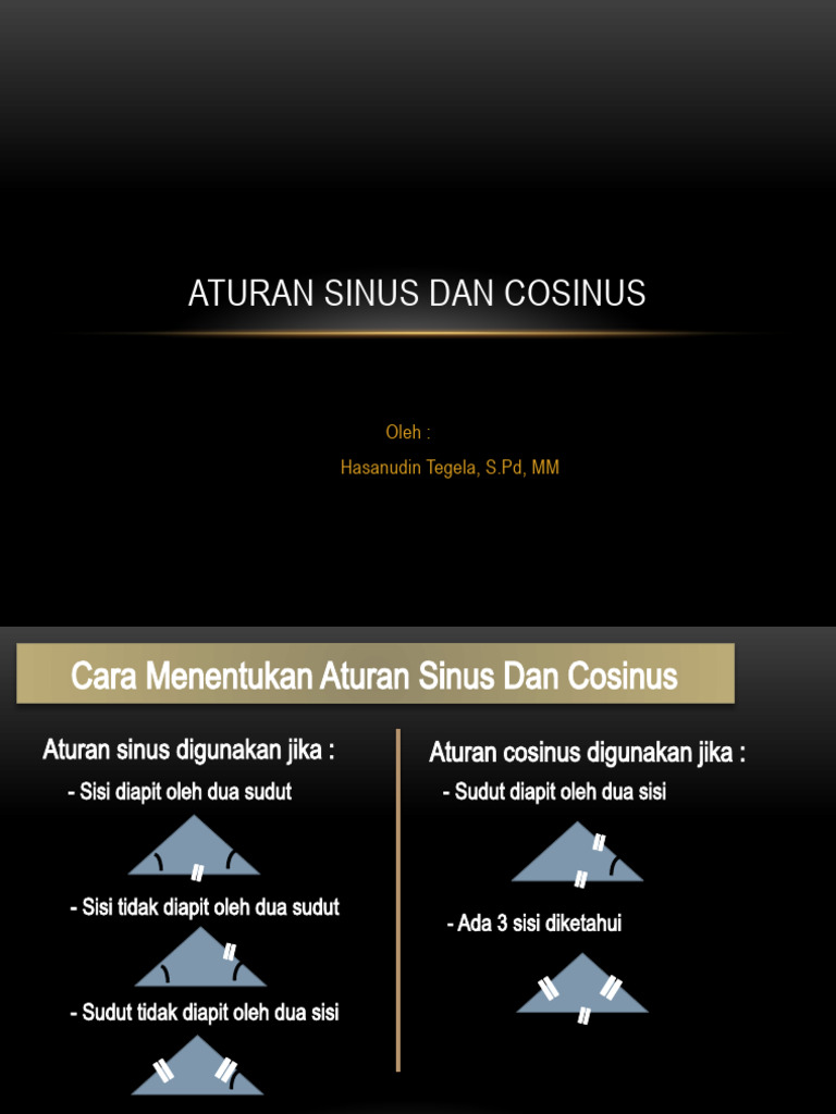 Aturan Sinus dan Cosinus dalam Trigonometri | PDF