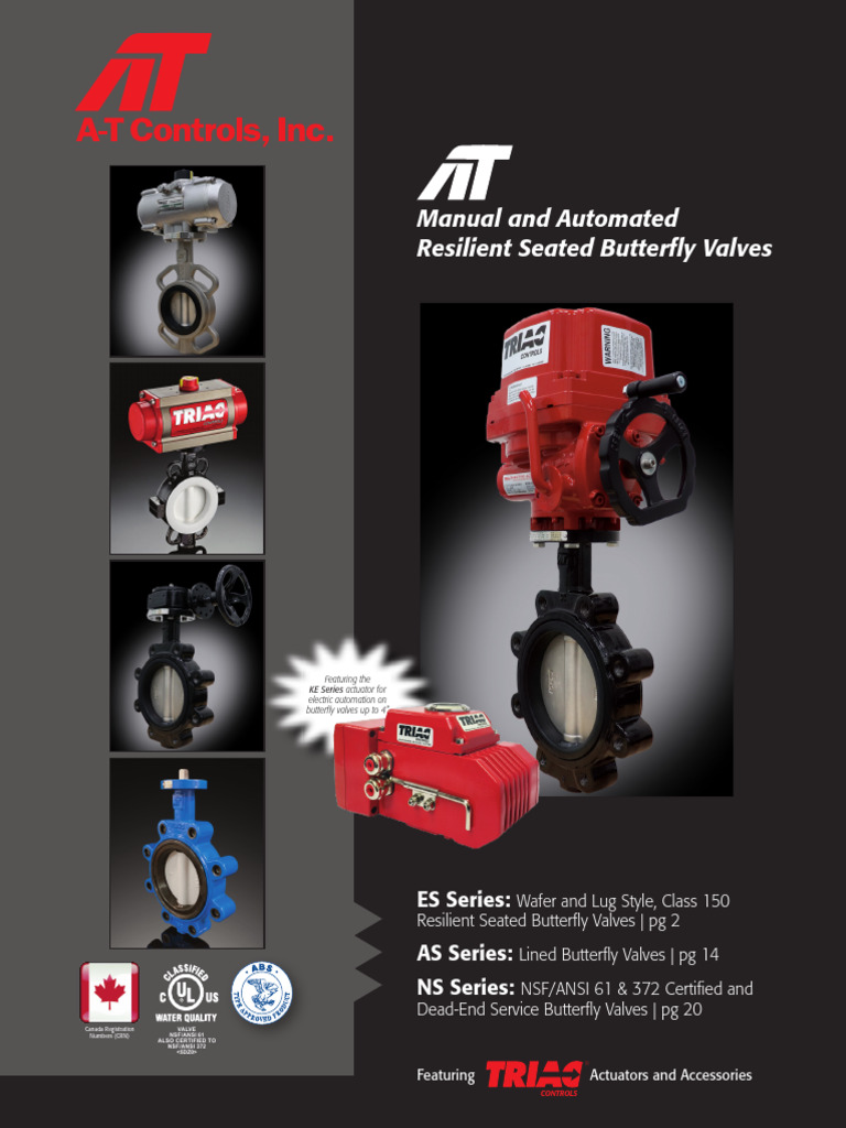 Data Sheet Triac Es, As, Ns Series Butterfly Valves | PDF | Valve ...
