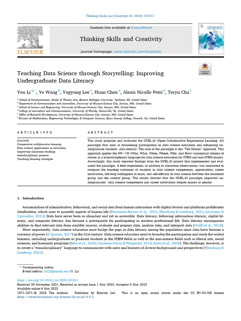 Teaching Data Science Through Storytelling | PDF | Machine Learning | Data