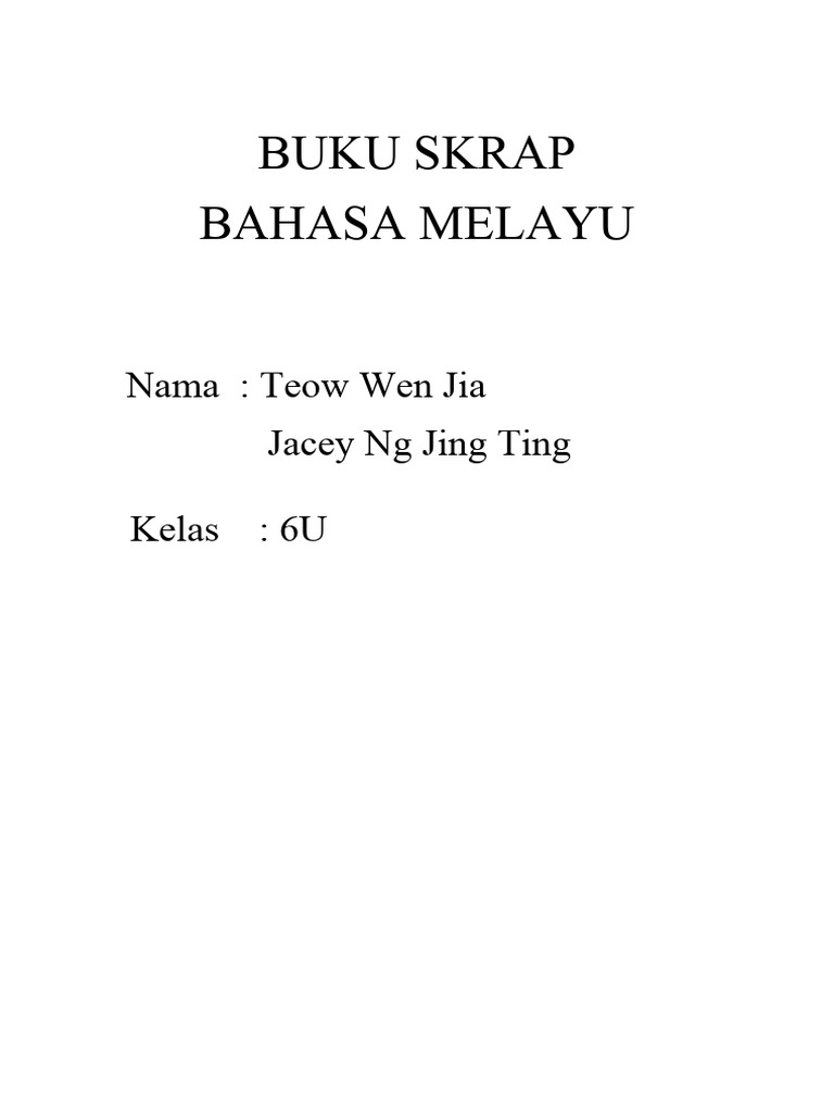 Buku Skrap Bahasa Melayu | PDF